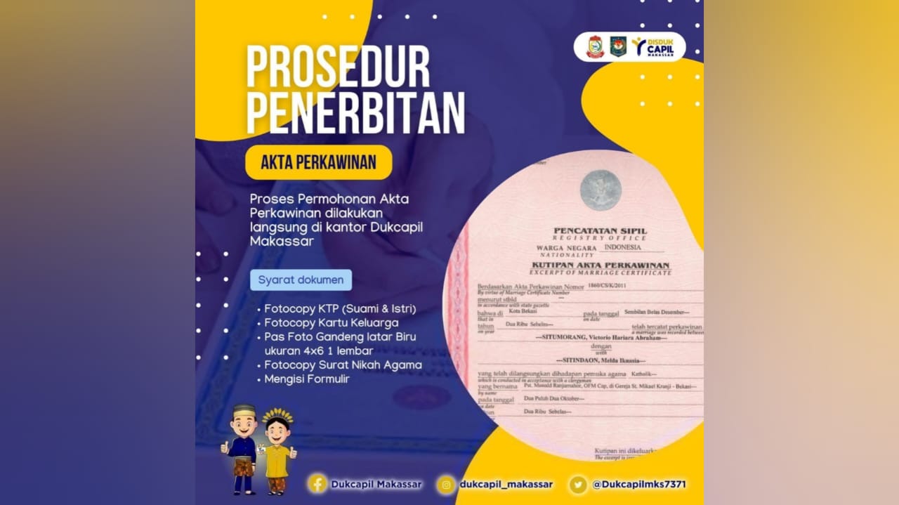 Kabar Baik Buat Warga Capil, Akta Perkawinan Bisa Diurus di Dukcapil ...