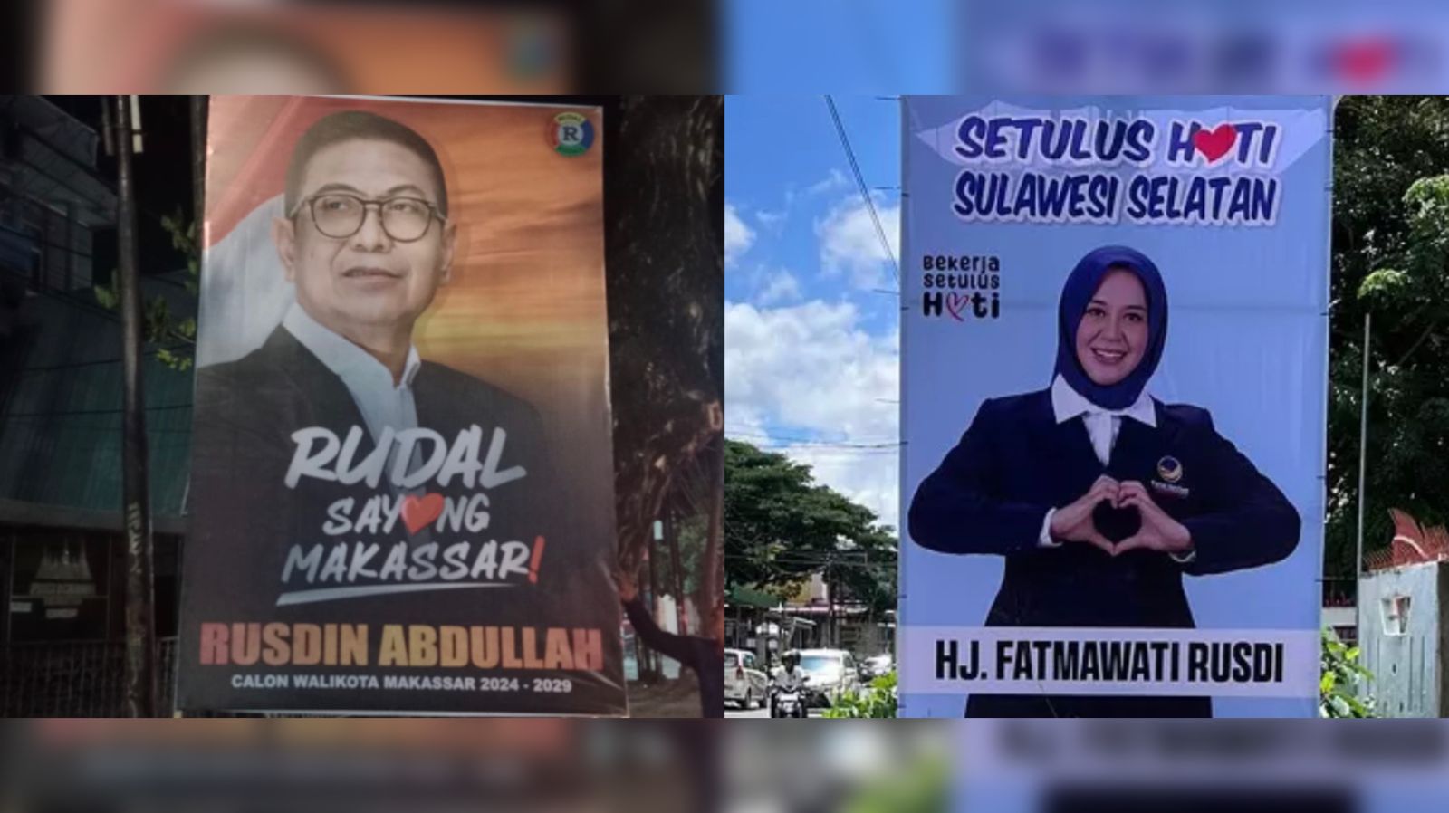 Mirip Fatmawati Rusdi, Baliho Rusdin Abdullah 'Rudal' di Makassar Pakai ...